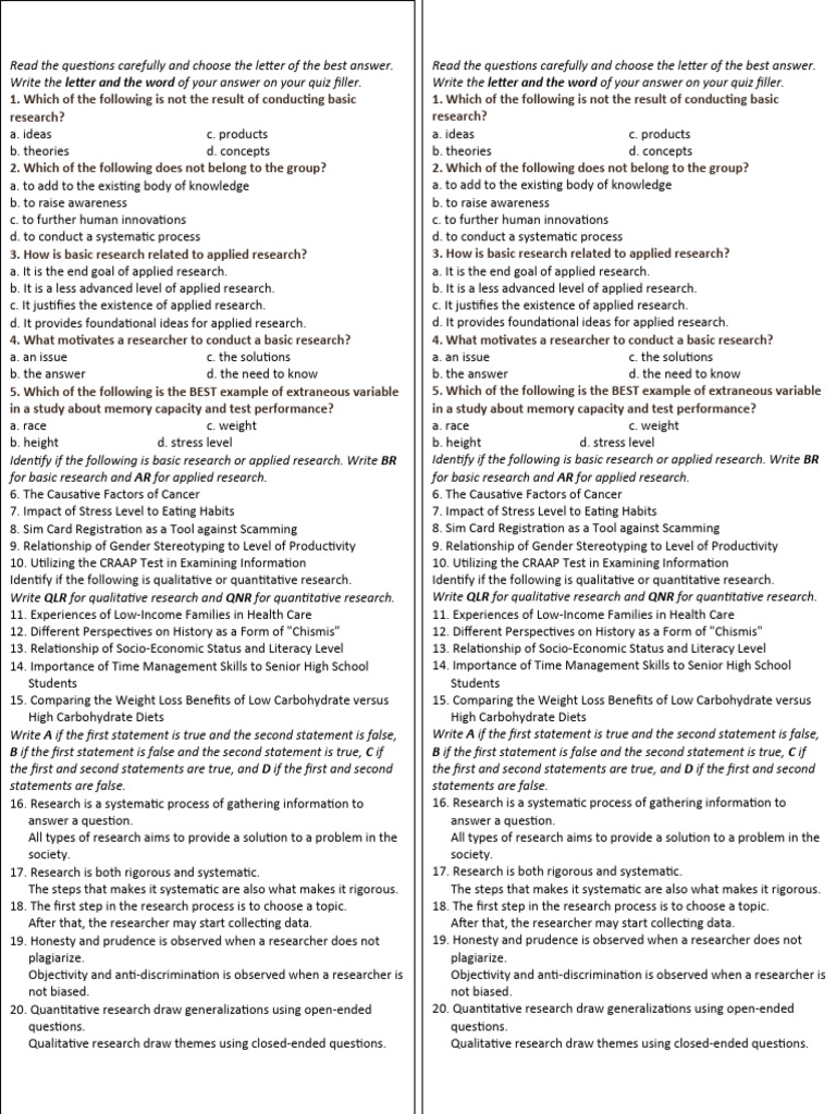 PR1 Unit 1 Quiz 1 | PDF | Idea | Knowledge