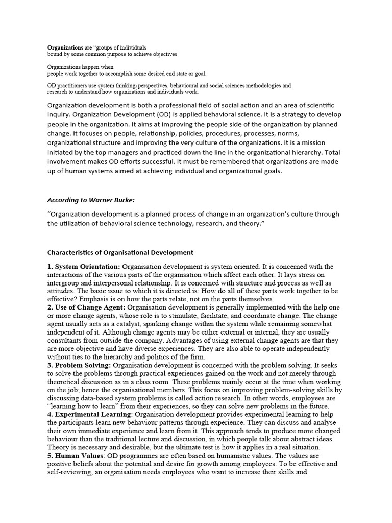Understanding Organization Development | PDF | Organization Development ...