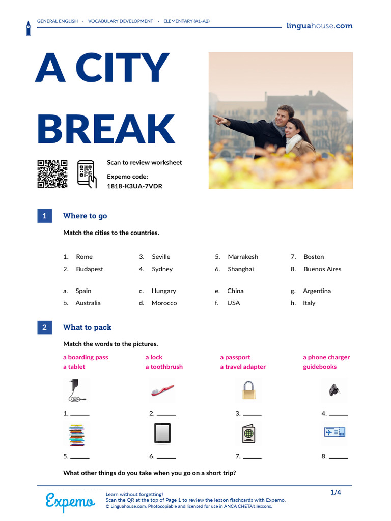 A City Break British English Student Ver2 | Download Free PDF | Linguistics | Language Mechanics