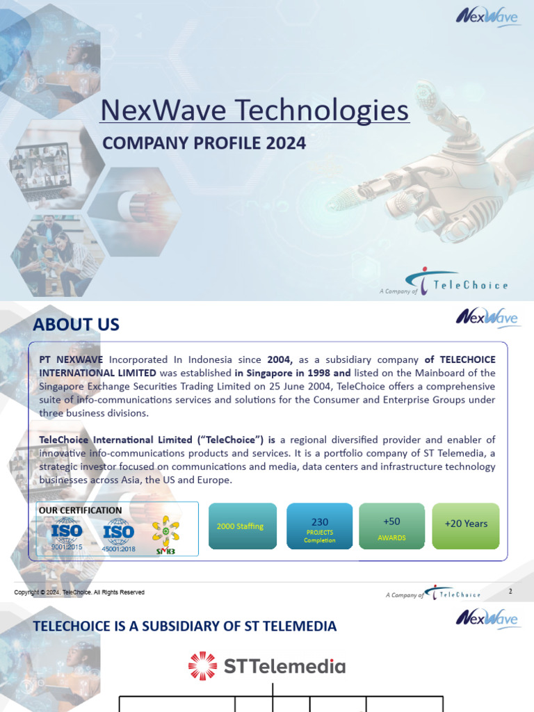 Company Profile PT NEXWAVE 2024 | PDF | Data Center | Telecommunications
