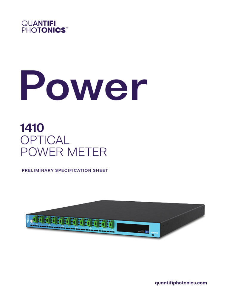 QP Power 1410 Series Spec Sheet v00.10.06 | PDF | Optical Fiber | Laser