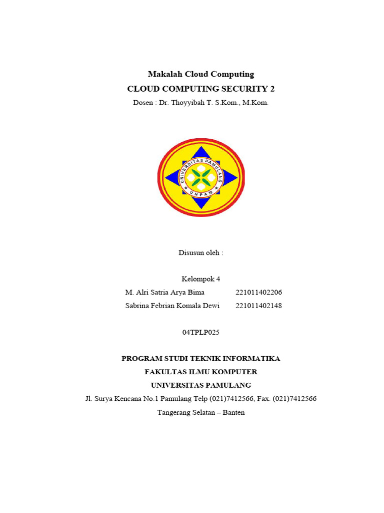 Makalah Cloud Computing | PDF Makalah Cloud Computing | PDF