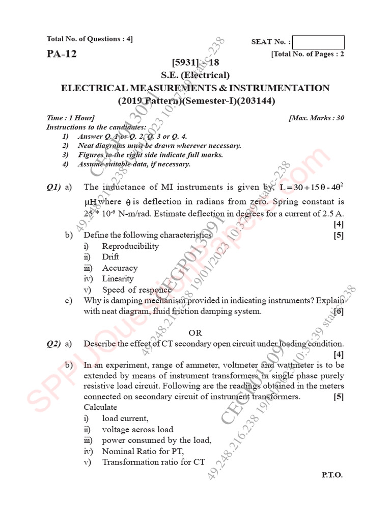 Be - Electrical Engineering - Semester 3 - 2022 - October - Electrical ...