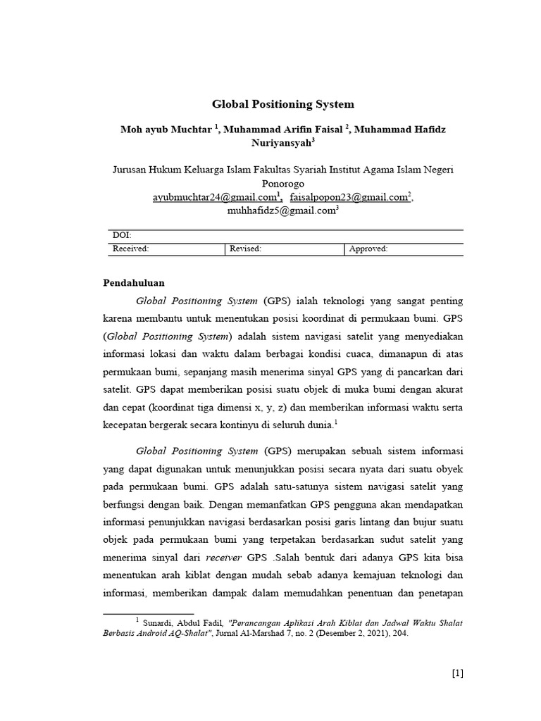 GPS dan Penentuan Arah Kiblat | PDF | Sains & Matematika