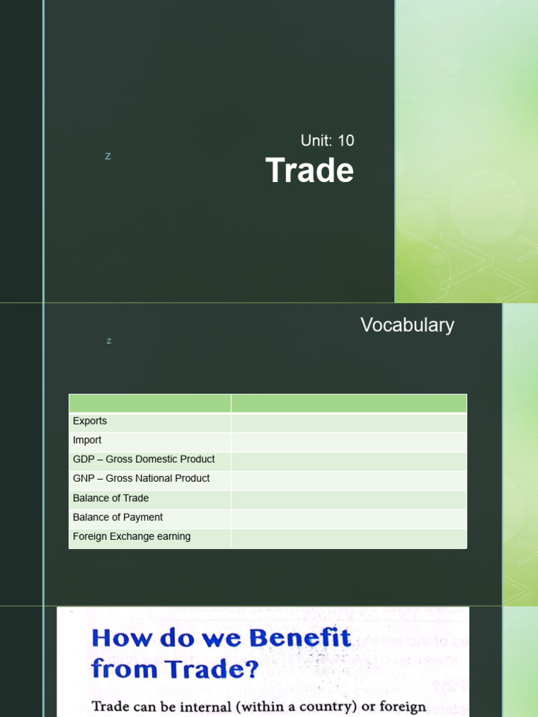 Trade | PDF | Exports | Tariff