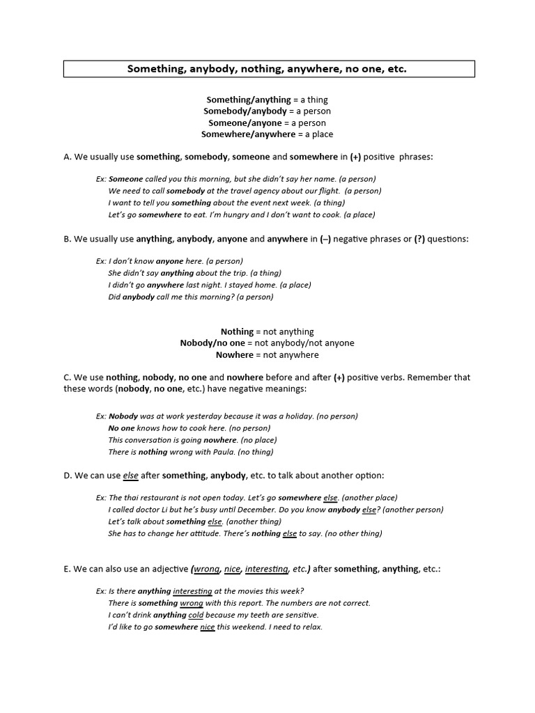 Something, Anything, Nothing | PDF | Linguistic Typology | Language ...