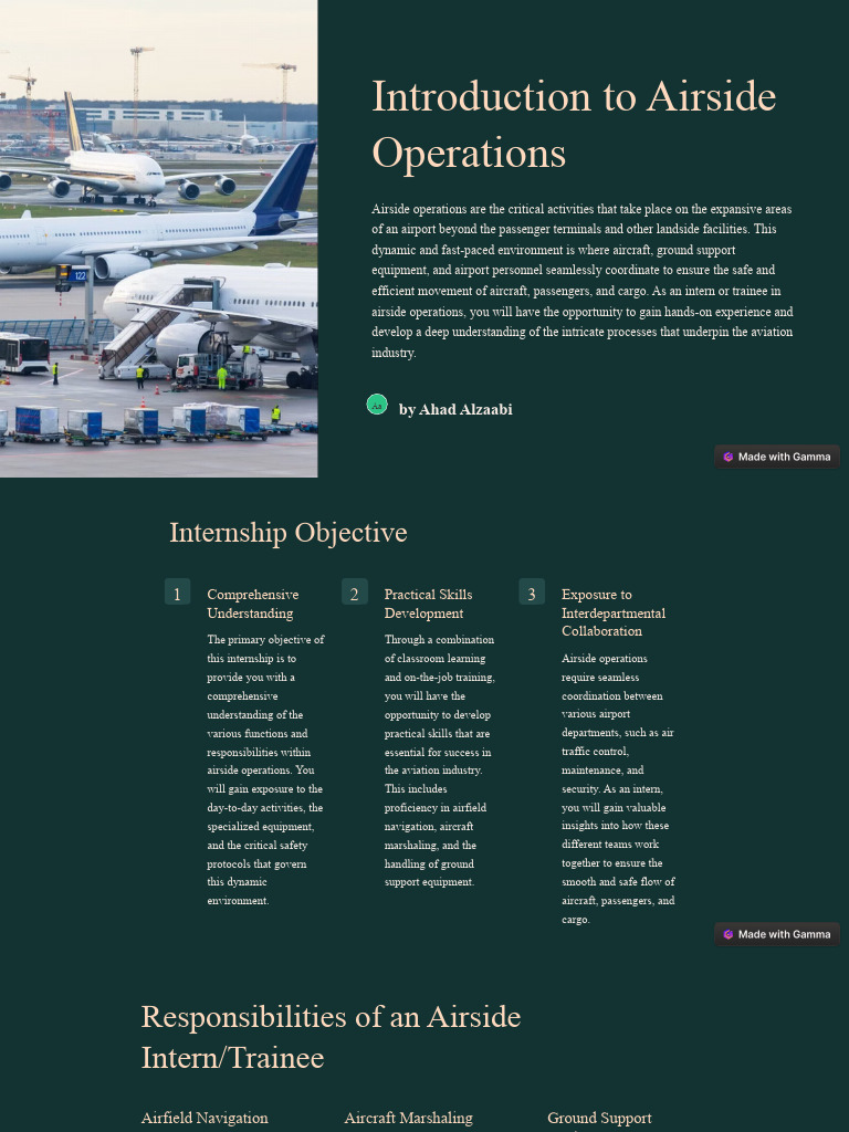 Introduction To Airside Operations | PDF | Airport | Internship