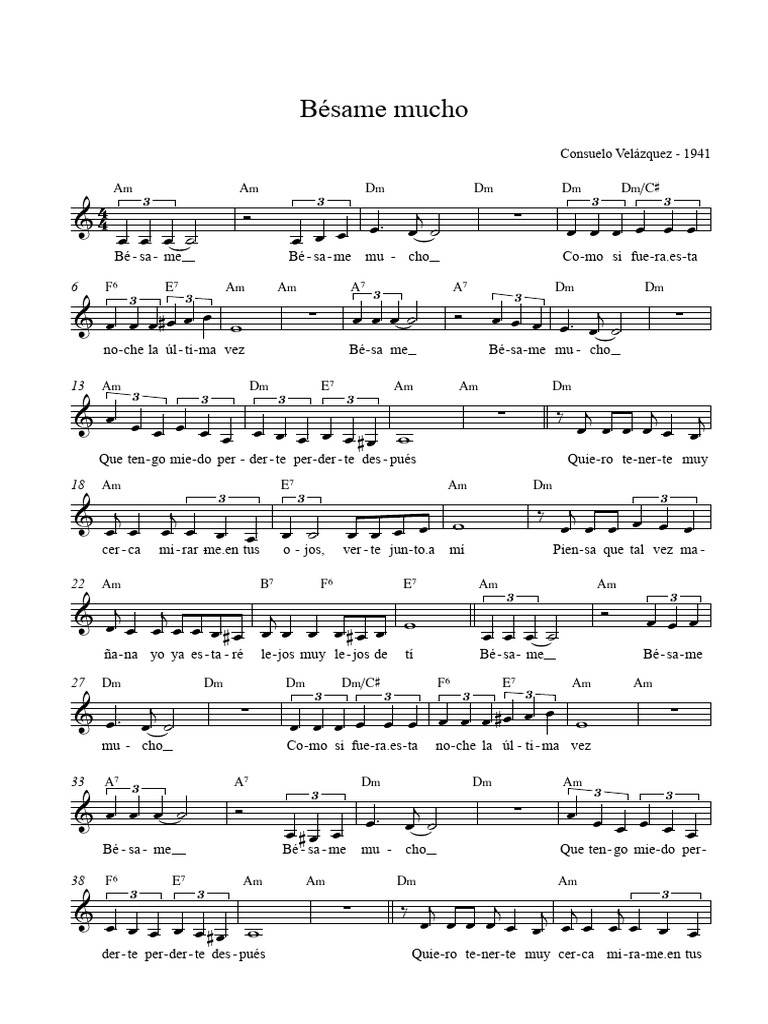 Bésame mucho-Am-Consuelo Velázquez | PDF