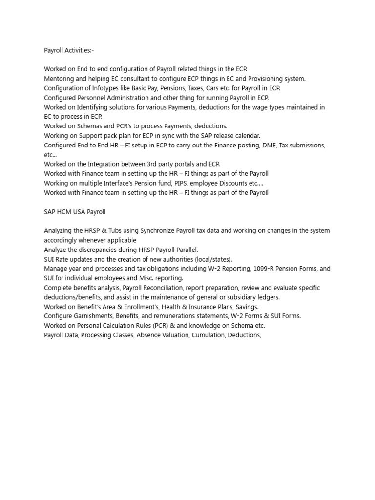 Payroll Activities | PDF