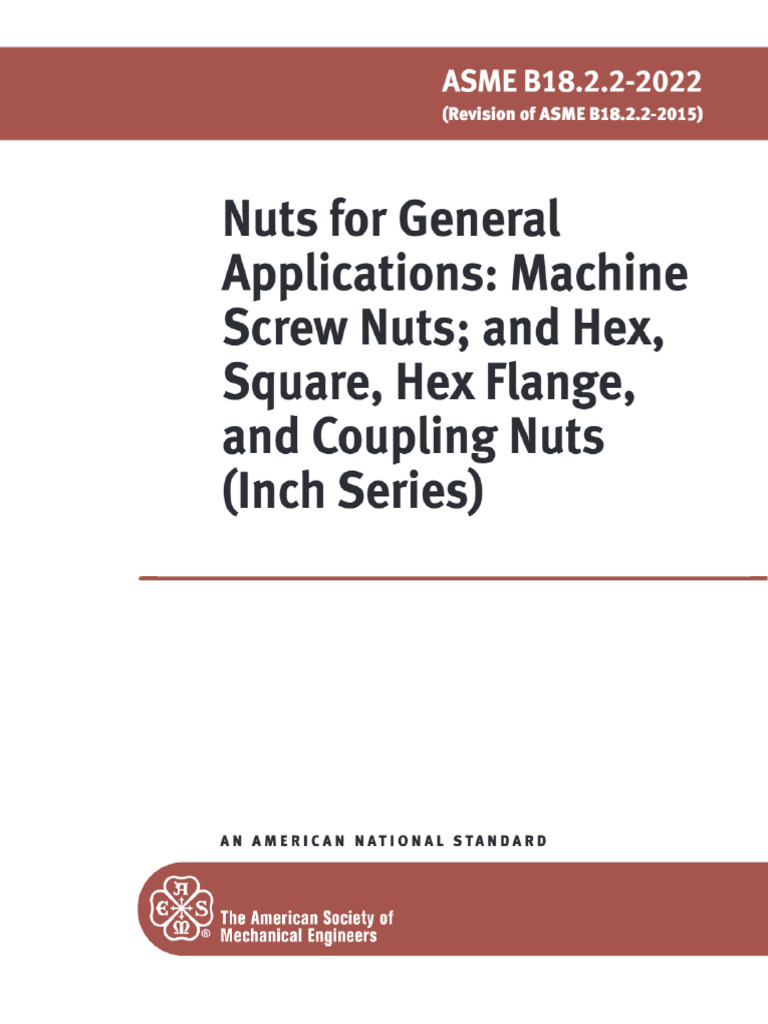 ASME B18.2.2 2022 | PDF