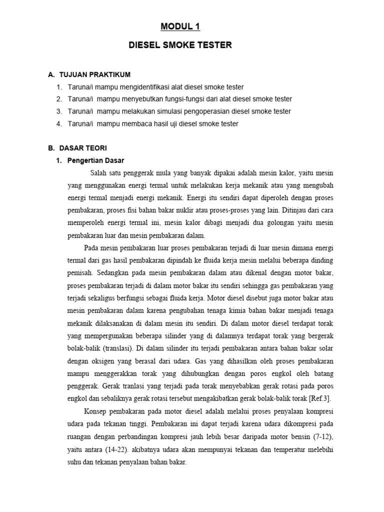 MODUL 1 Diesel Smoke Tester (Ok) | PDF