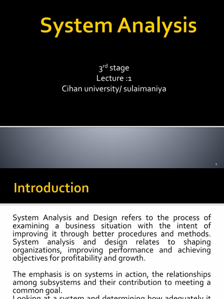 Topic#15 System Analysis | PDF
