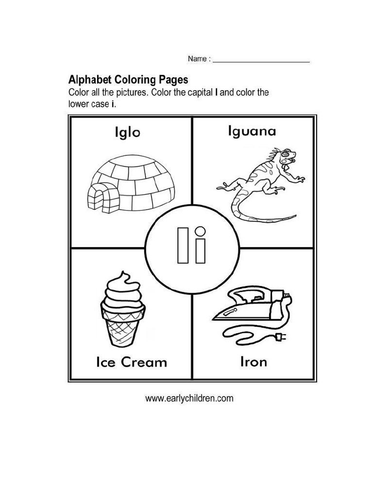 Coloring Alphabet I | PDF