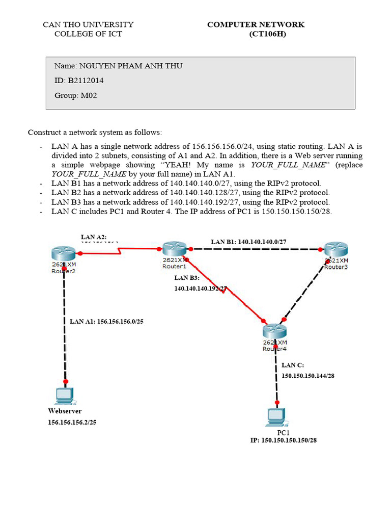 2023 Fall CT106H | PDF | Computer Network | Local Area Network