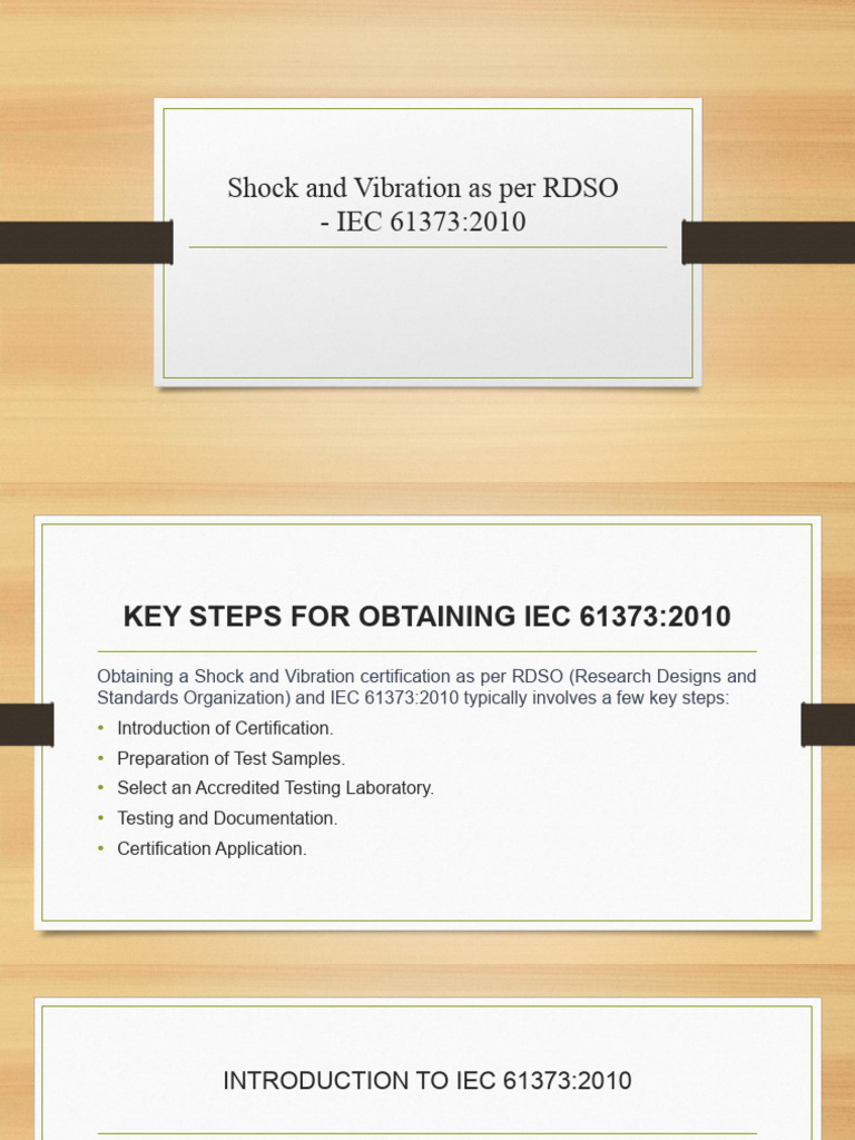 Shock and Vibration As Per RDSO - IEC | Download Free PDF ...