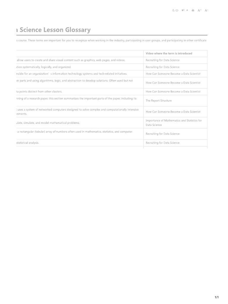 Data Science Glossary 6 | PDF