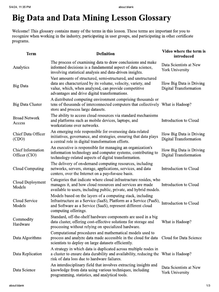 Data Science Glossary 3 | PDF