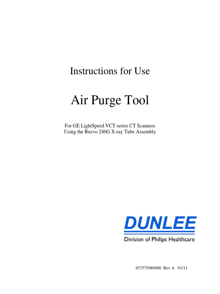 Air Purge Tool Manual 5086900A | PDF | Waste Management | Vacuum Tube
