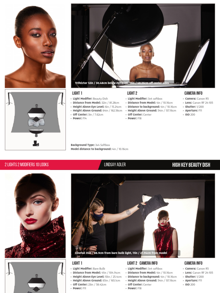 2 Lights 2 Modifiers 10 Looks Event Lindsay Adler | PDF | Camera ...
