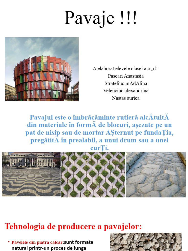 Matematica Proiect Pavaje | PDF