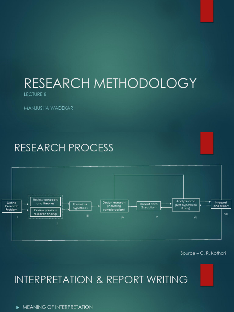 Research Methodology - 08-2 | PDF | Hypothesis | Methodology