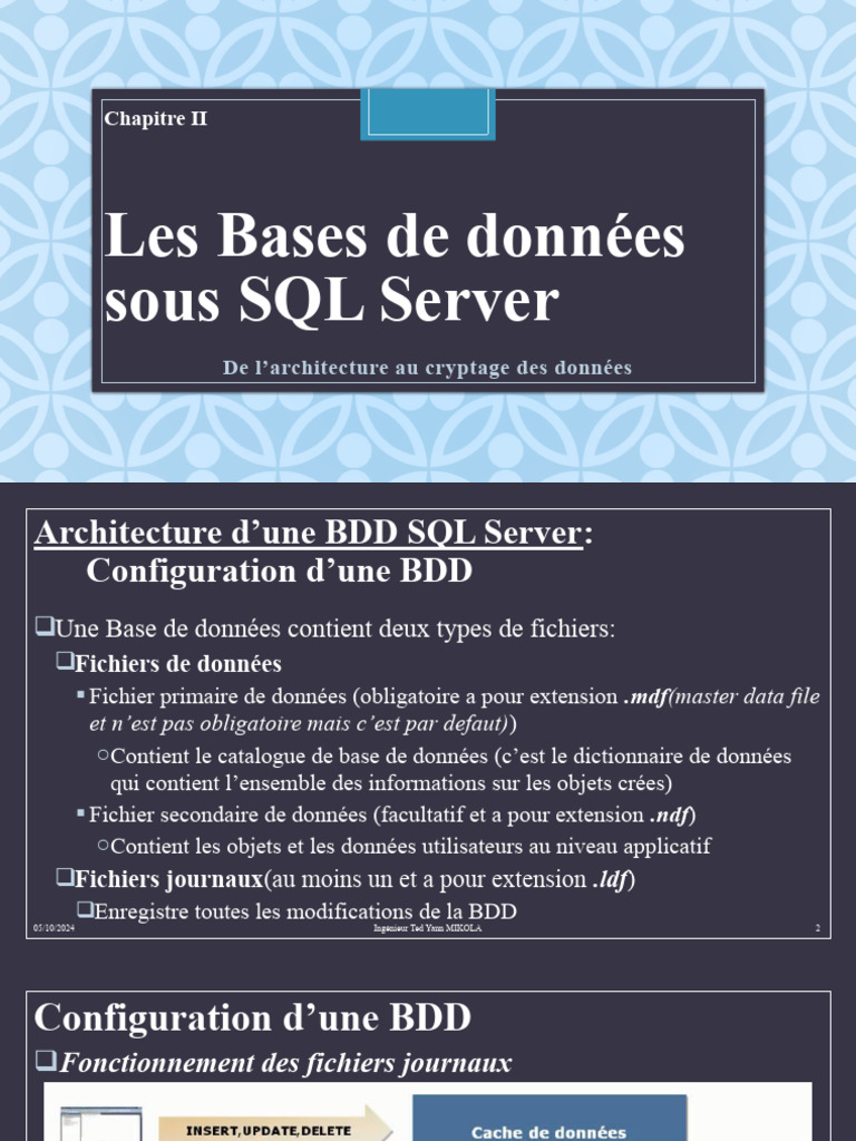 Chap II | PDF | Bases de données | Fichier informatique