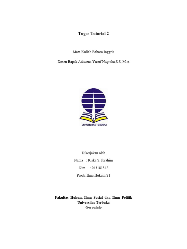 Jawaban Tugas Tutorial 2 | PDF