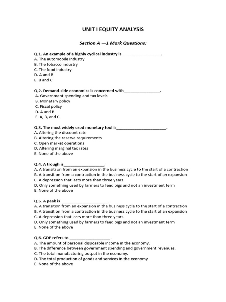 Fundamental Analysis in Equity Evaluation | PDF | Credit | Finance ...