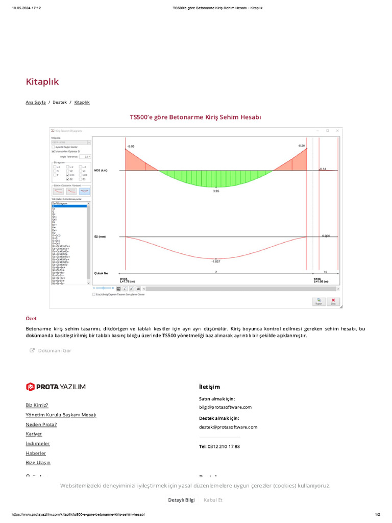 TS500’e göre Betonarme Kiriş Sehim Hesabı | PDF