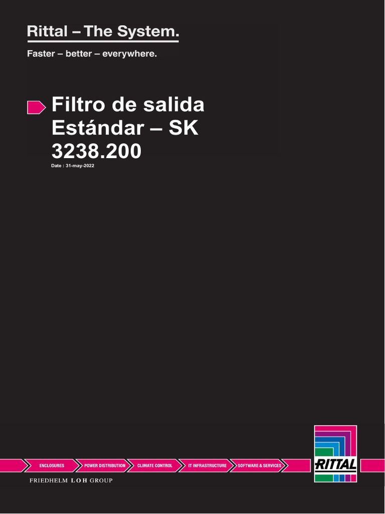 Hoja de datos Rittal 3238200 | PDF