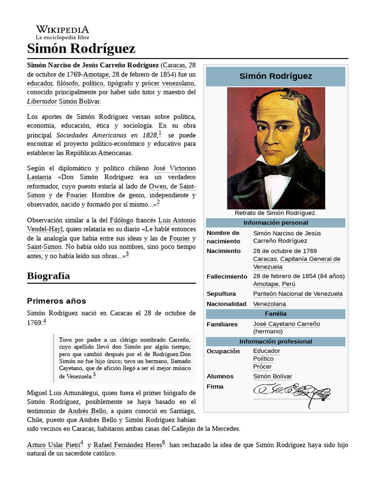 Simón Rodríguez | PDF