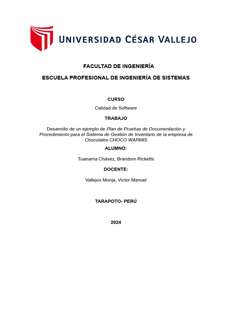 Calidad de Software - Documentación-Procedimiento | PDF | Software ...