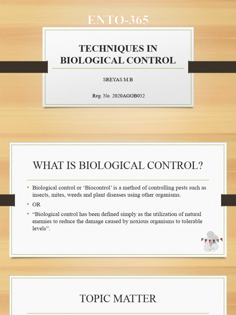 TECHNIQUES IN BIOLOGICAL CONTROL by SREYAS M B | PDF | Biological Pest ... TECHNIQUES IN BIOLOGICAL CONTROL by SREYAS M B | PDF | Biological Pest ...