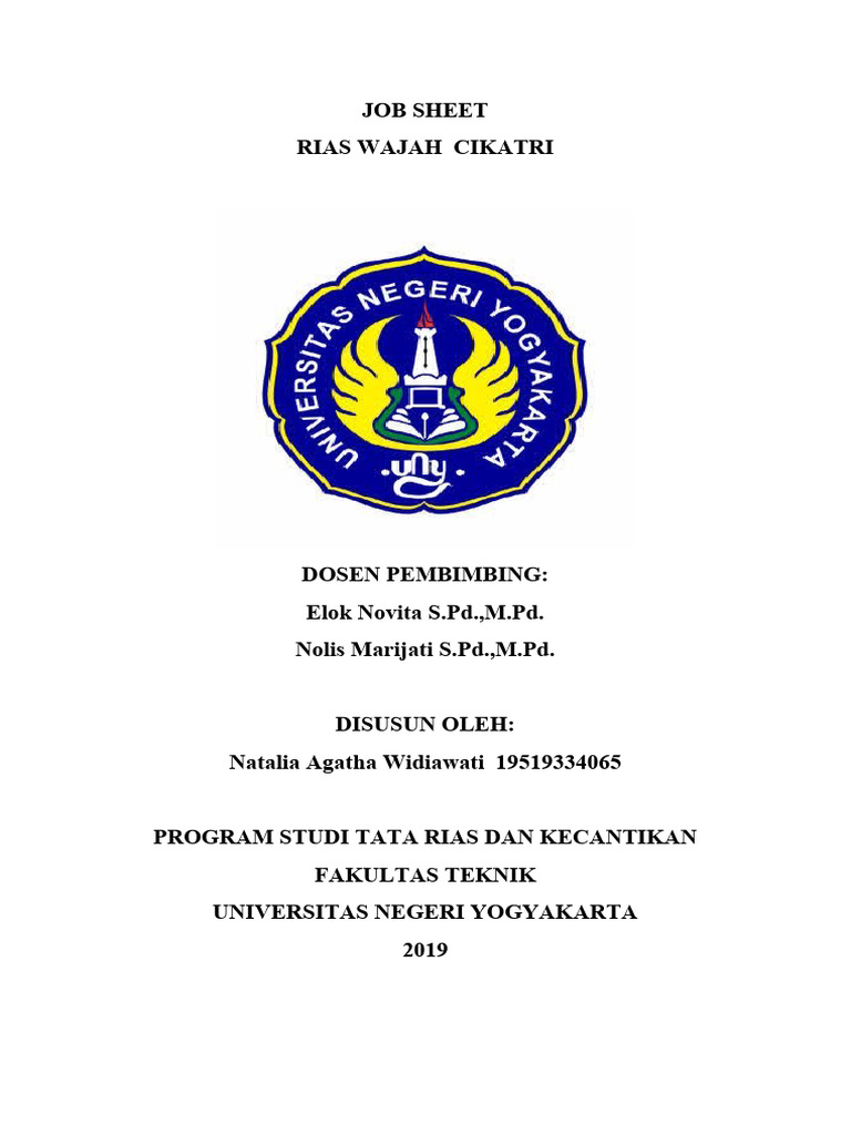 Jobsheet Rias Wajah Cikatri 2019 | PDF