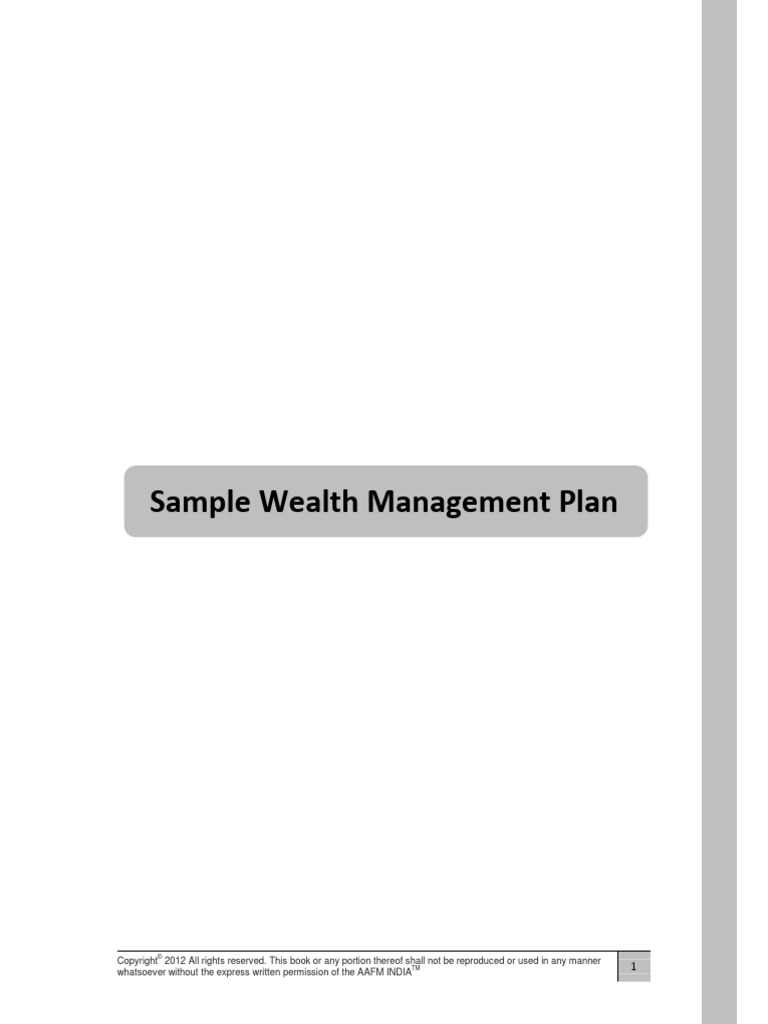 Sample Wealth Plan | PDF | Life Insurance | Insurance