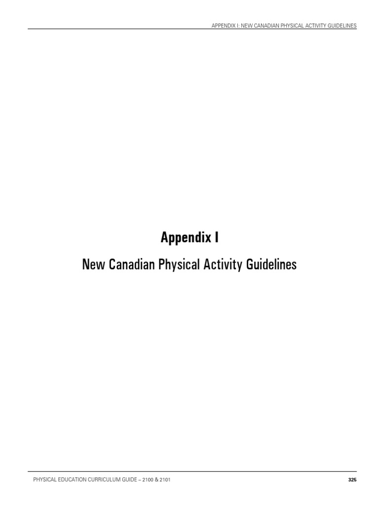 k12 Curriculum Guides Physed 2100-2101 Appendix I-New Canadian Physical ...