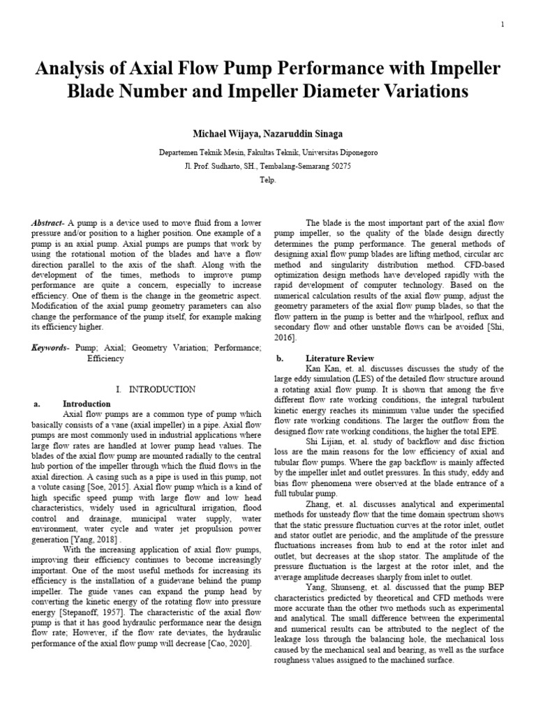 PAPERInggris Tubes Michael Wijaya Mesflu | PDF | Pump | Fluid Dynamics