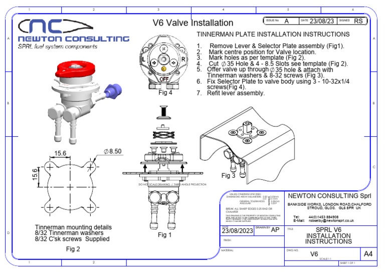 v6 Installation Instructions | PDF | Screw | Mechanical Engineering
