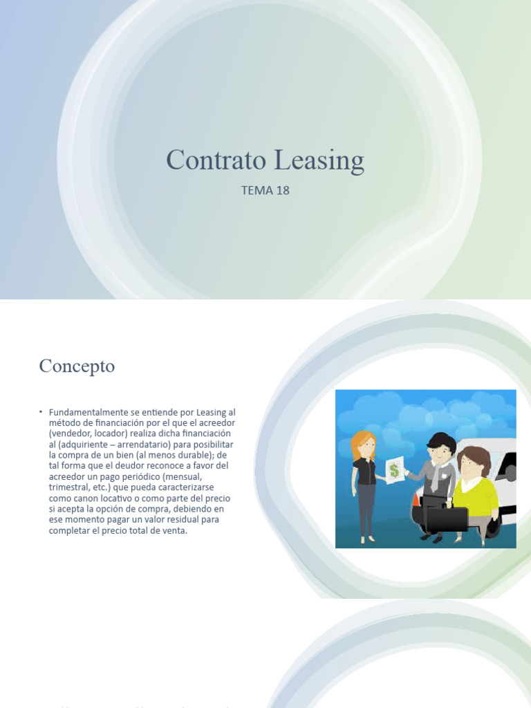 TEMA 18 CONTRATO Leasing | PDF | Economias