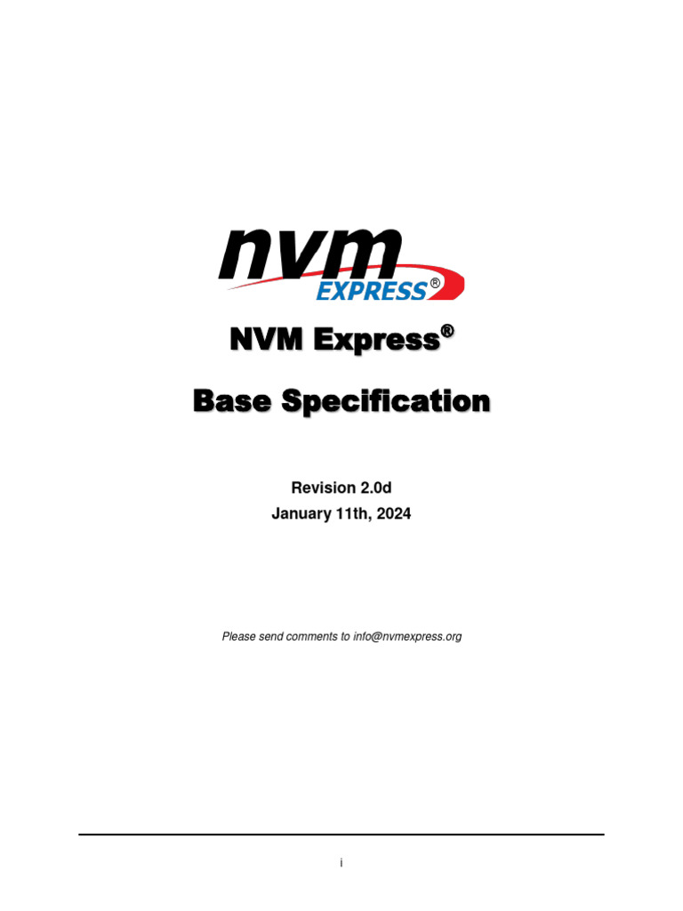 NVM Express Base Specification 2.0d 2024.01.11 Ratified | PDF ...