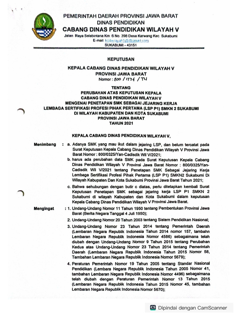 SK Jejaring LSP P1 | PDF