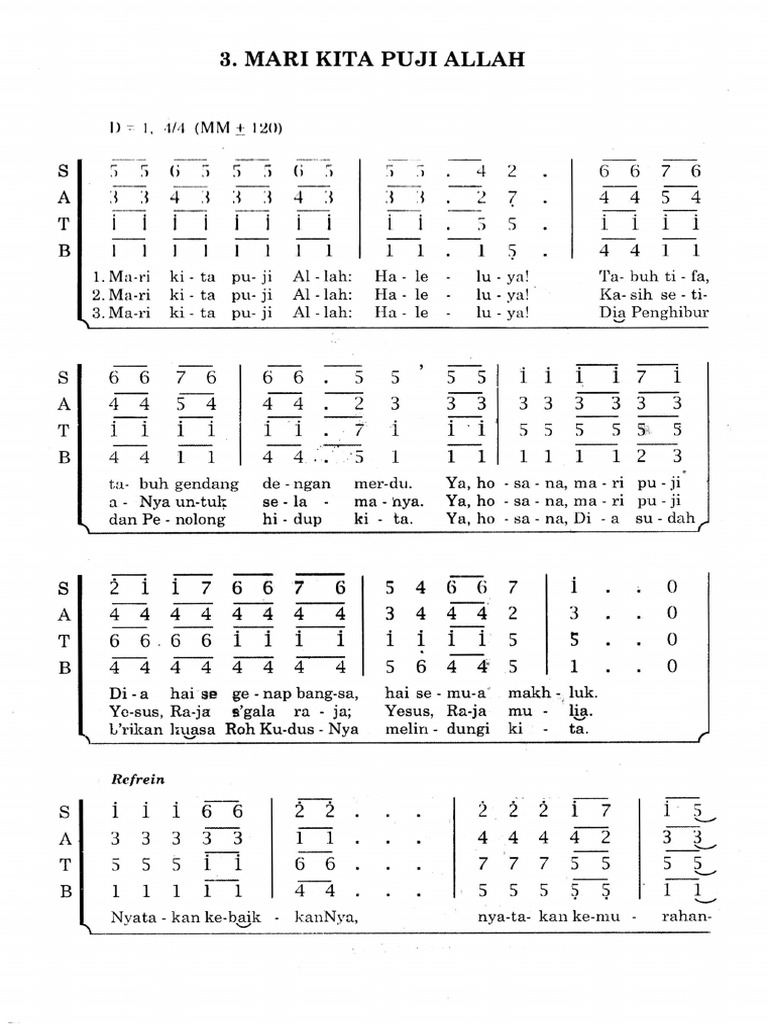 NNBT 3 Mari Kita Puji Allah | PDF