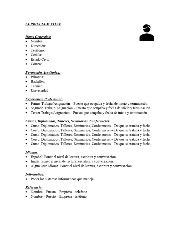 Formato CV 2024 | PDF