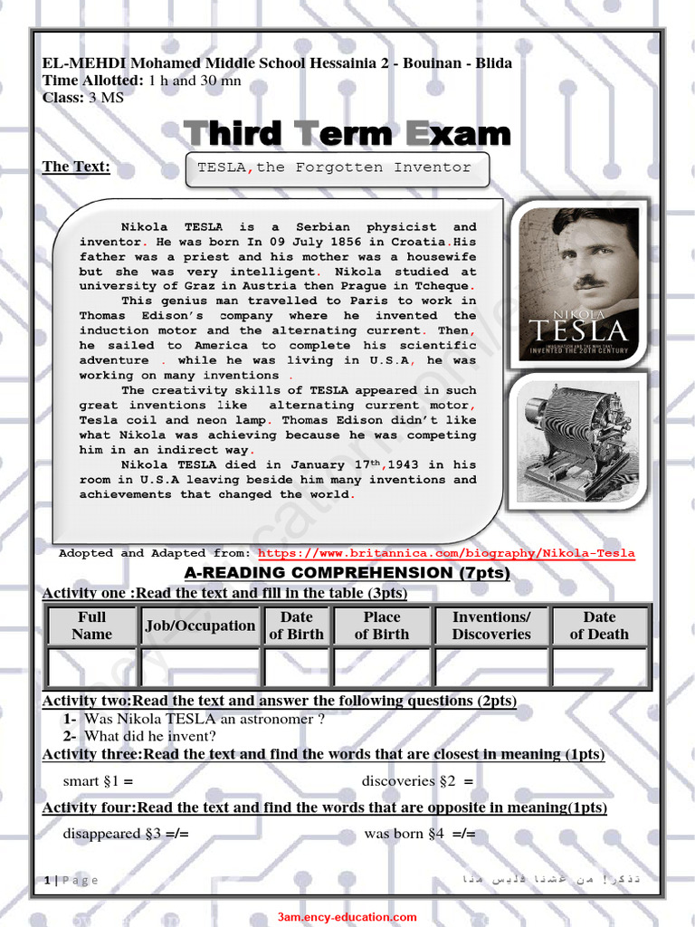 Eng CP 3am3 Dzprimaire (5) Corr 2022 | PDF | Science