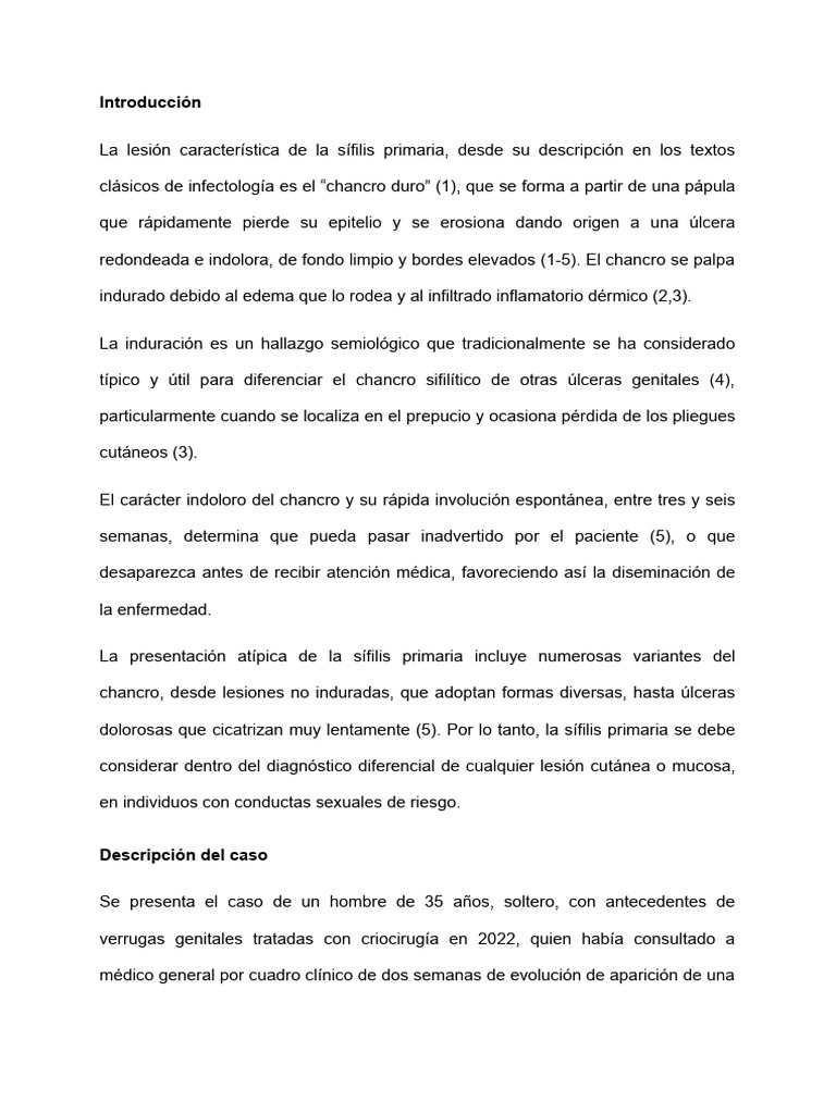 Chancro sifilítico: diagnóstico y casos | PDF | Hombres que tienen sexo ...