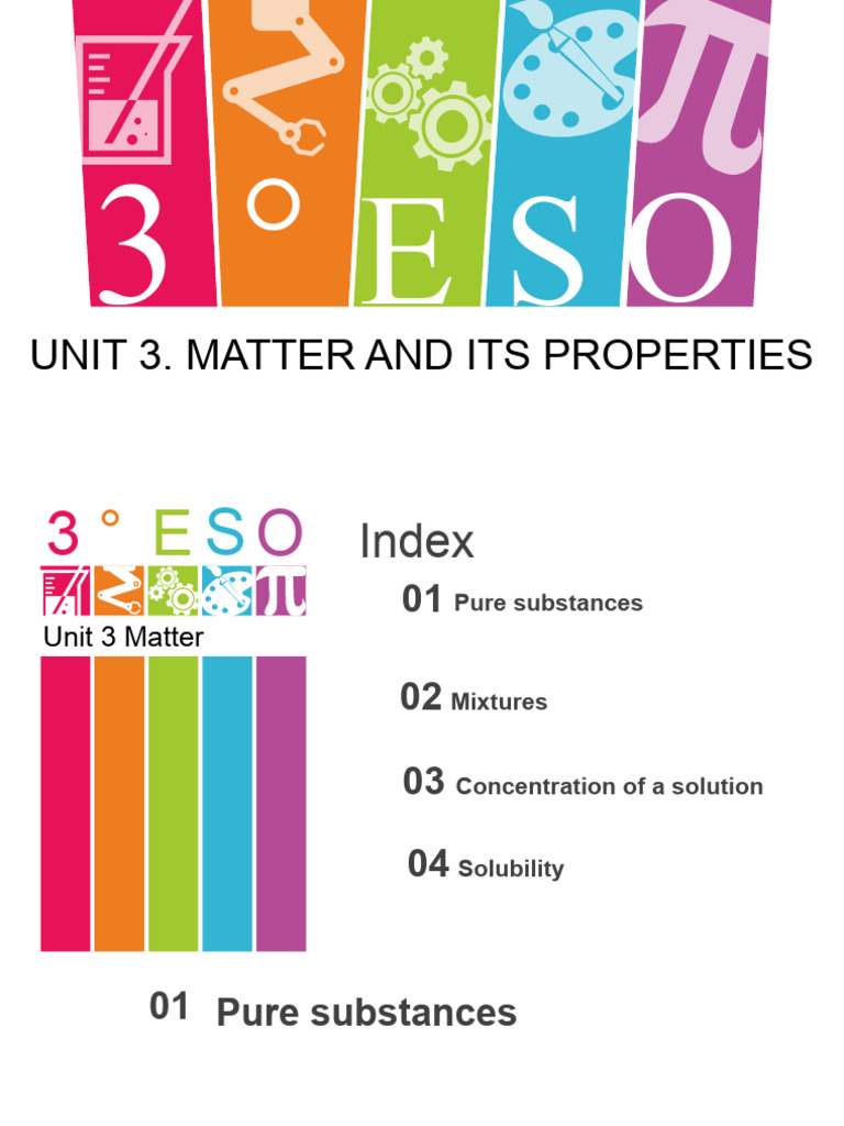 3 ESO UNIT 3 Matter 2022 | PDF | Mixture | Chemical Substances