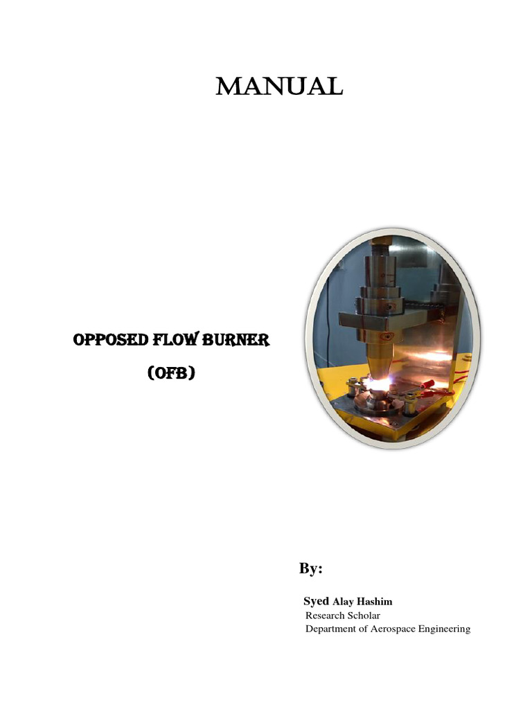 Opposed Flow Burner User Guide | PDF | Combustion | Emission Spectrum