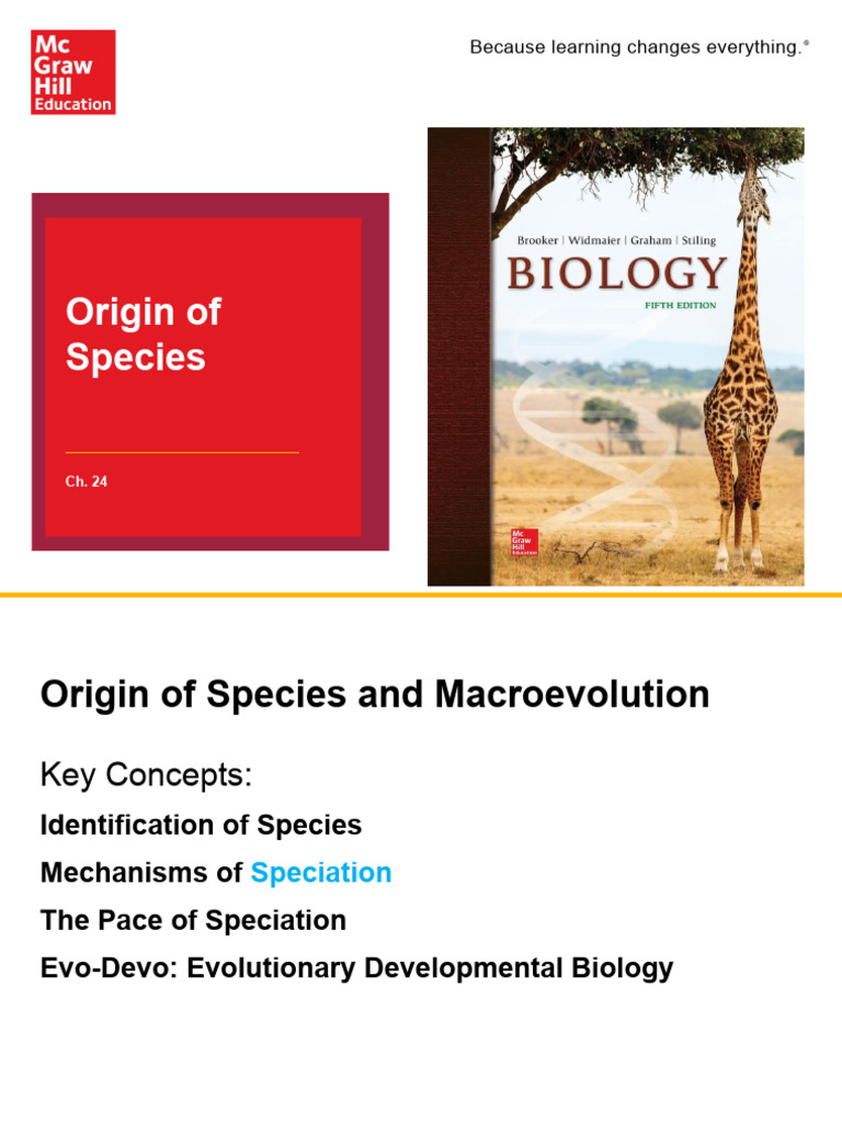Lecture 02 Species Ch24 | PDF | Species | Evolution