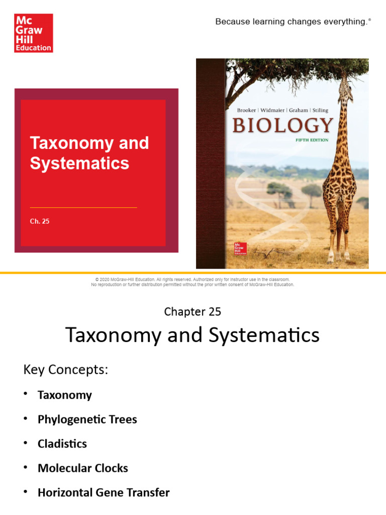 Lecture 03 Taxonomy CH 25 | PDF | Phylogenetic Tree | Taxonomy (Biology)