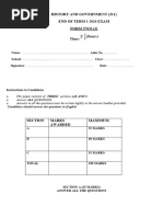 Mathematics Form 1 - Question Paper | PDF | Sphere | Area